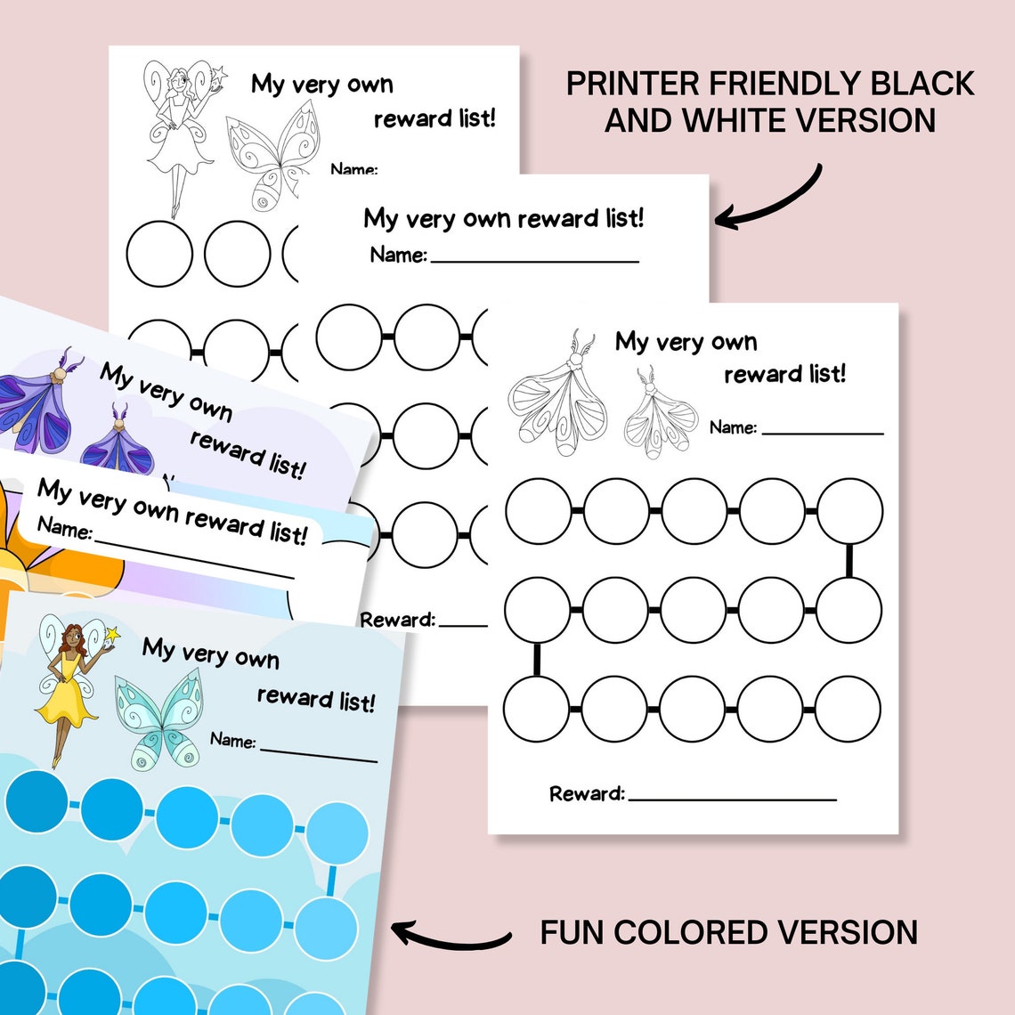 Printable Reward Chart Reward Charts for Kids Reward Chart - Etsy
