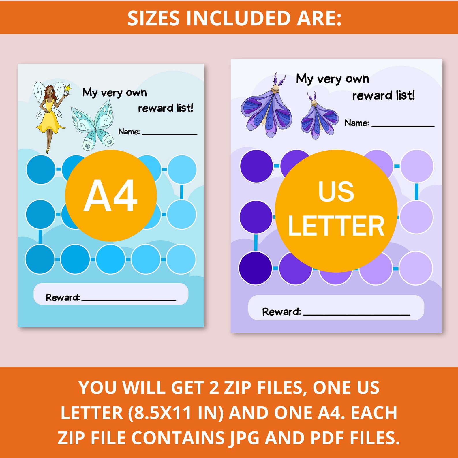 Printable Reward Chart Reward Charts for Kids Reward Chart - Etsy