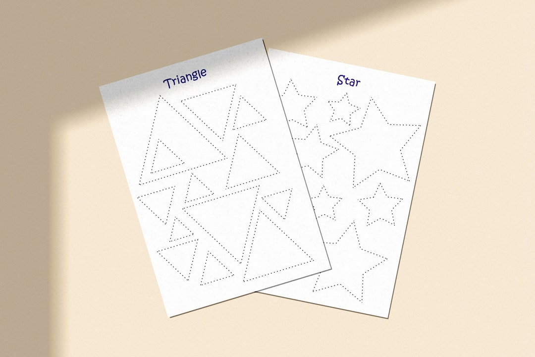 6 Printable Activity Pages With Shapes Dot to Dot Book for - Etsy New ...