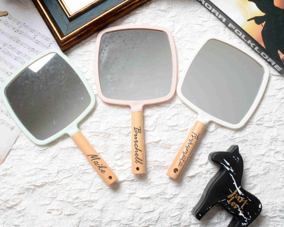 Personalized Handheld Mirror, Cute Makeup Mirror, Wedding Keepsake Gift ...