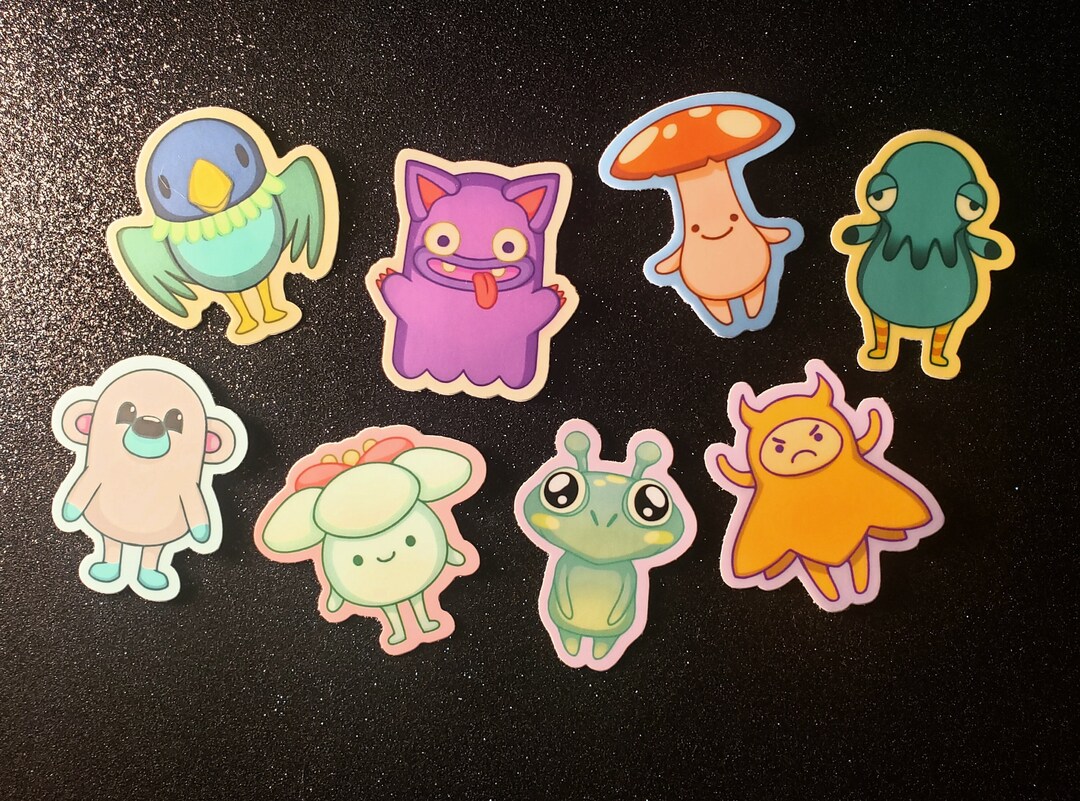 Ooblets Sticker Pack, Full Set, Includes 8 Separate Stickers, Vinyl ...