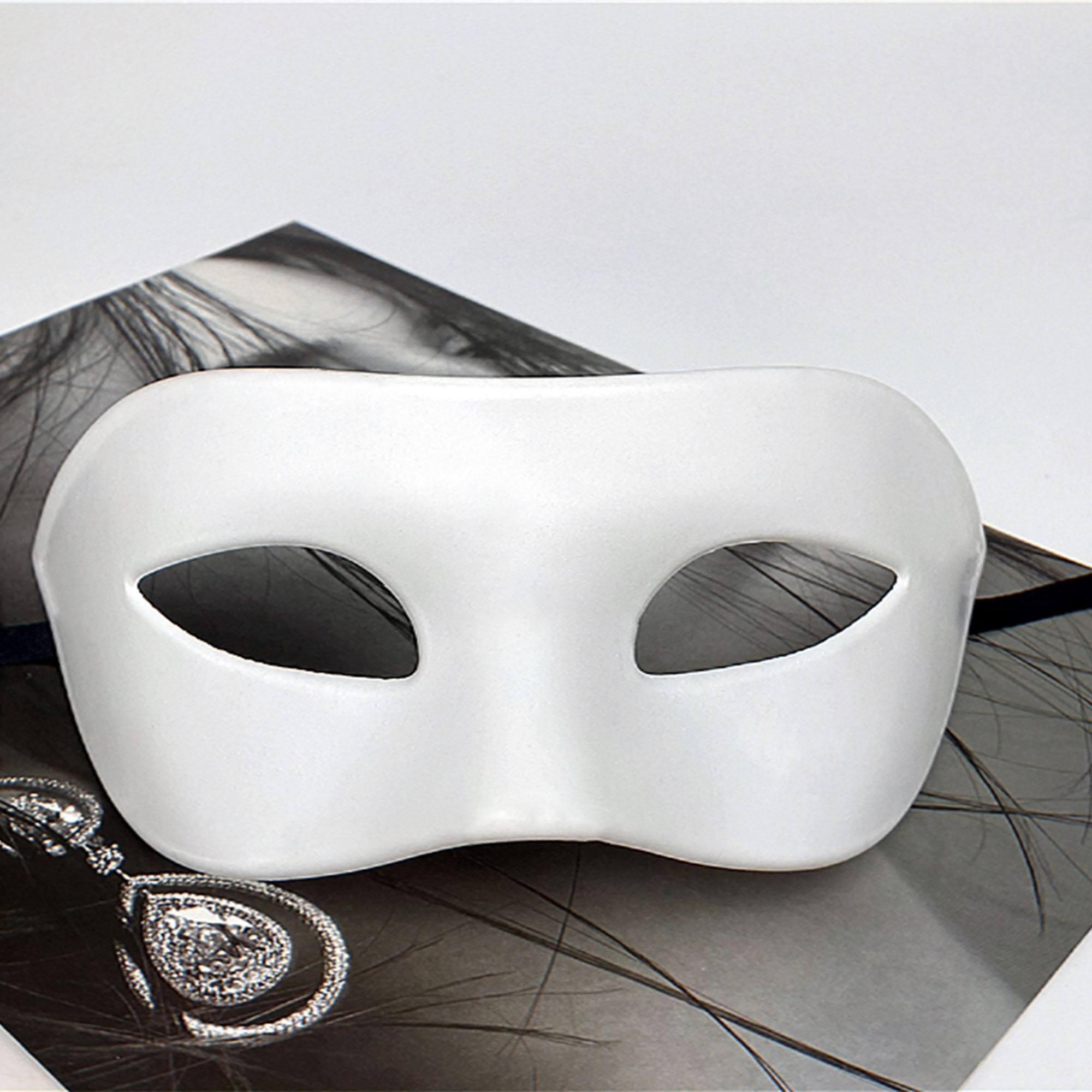 Unpainted DIY White Mask Men's Mask Masquerade Mask - Etsy