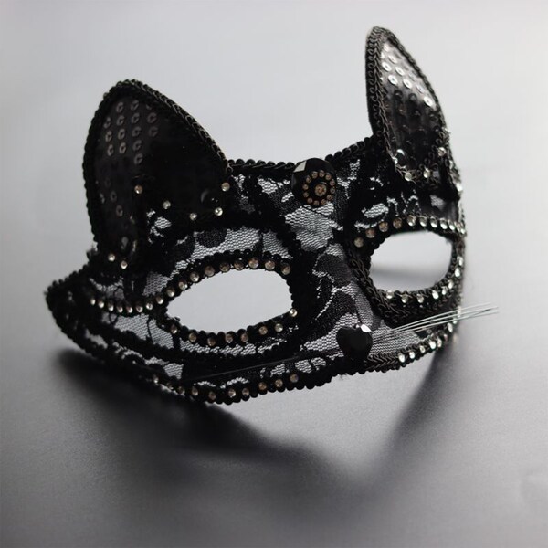 Black Lace Mask - Etsy