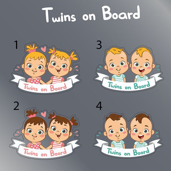 Twins on Board Decal - Etsy