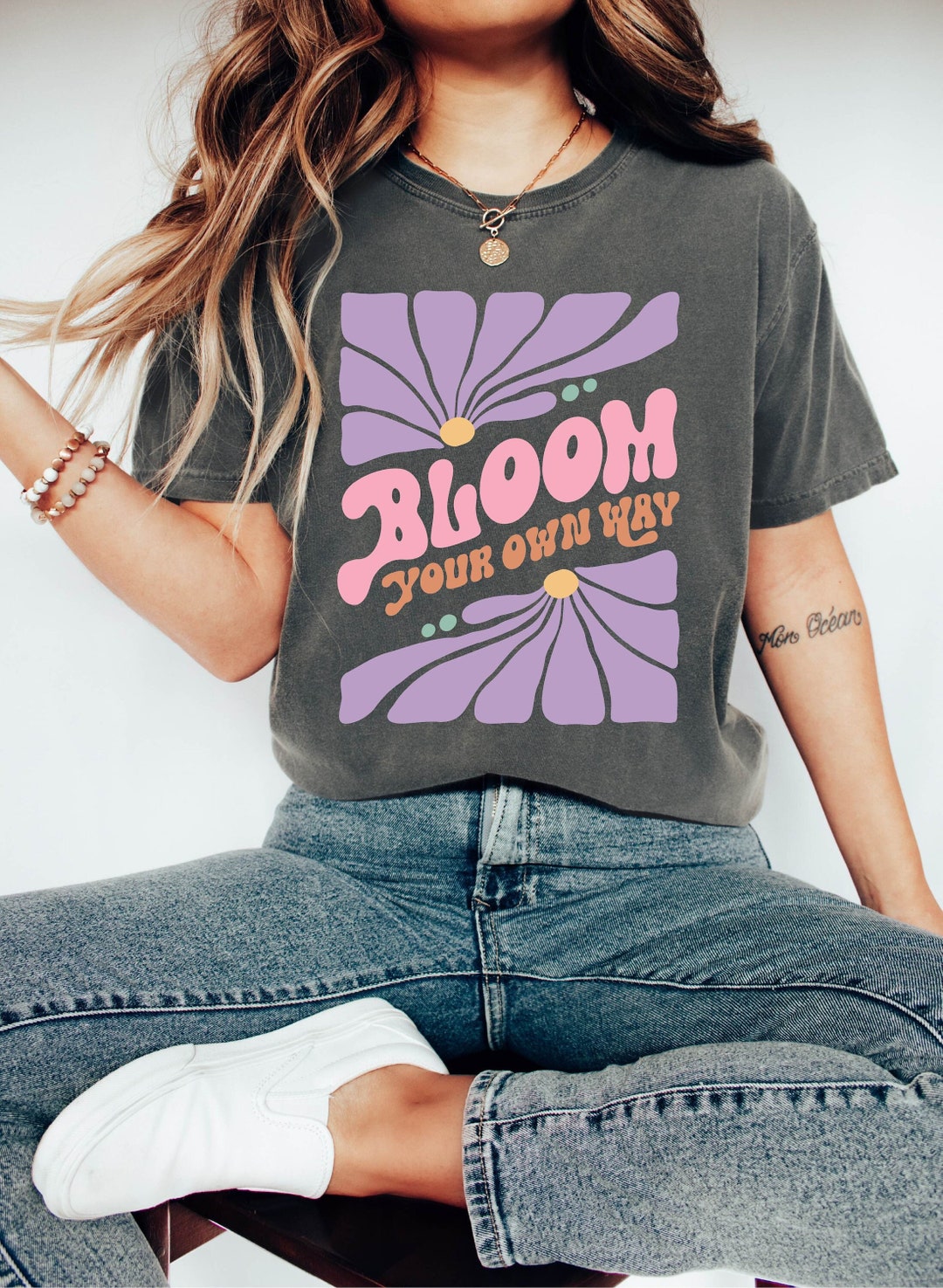 Bloom Your Own Way Shirt: Vintage Graphic Tee - Etsy