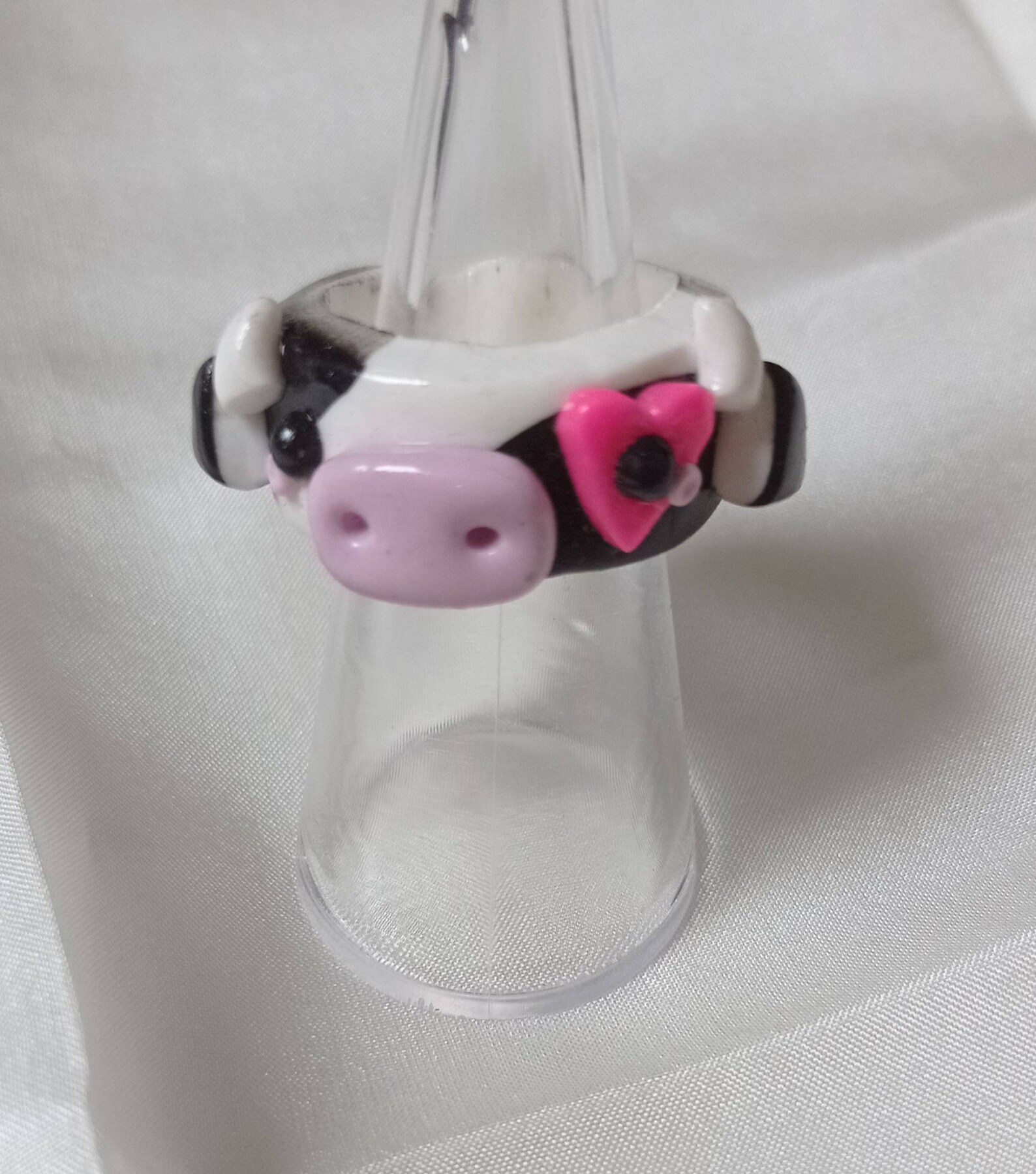 Handmade Polymer Clay Cow Rings Rainbow Cow Ring Kawaii - Etsy