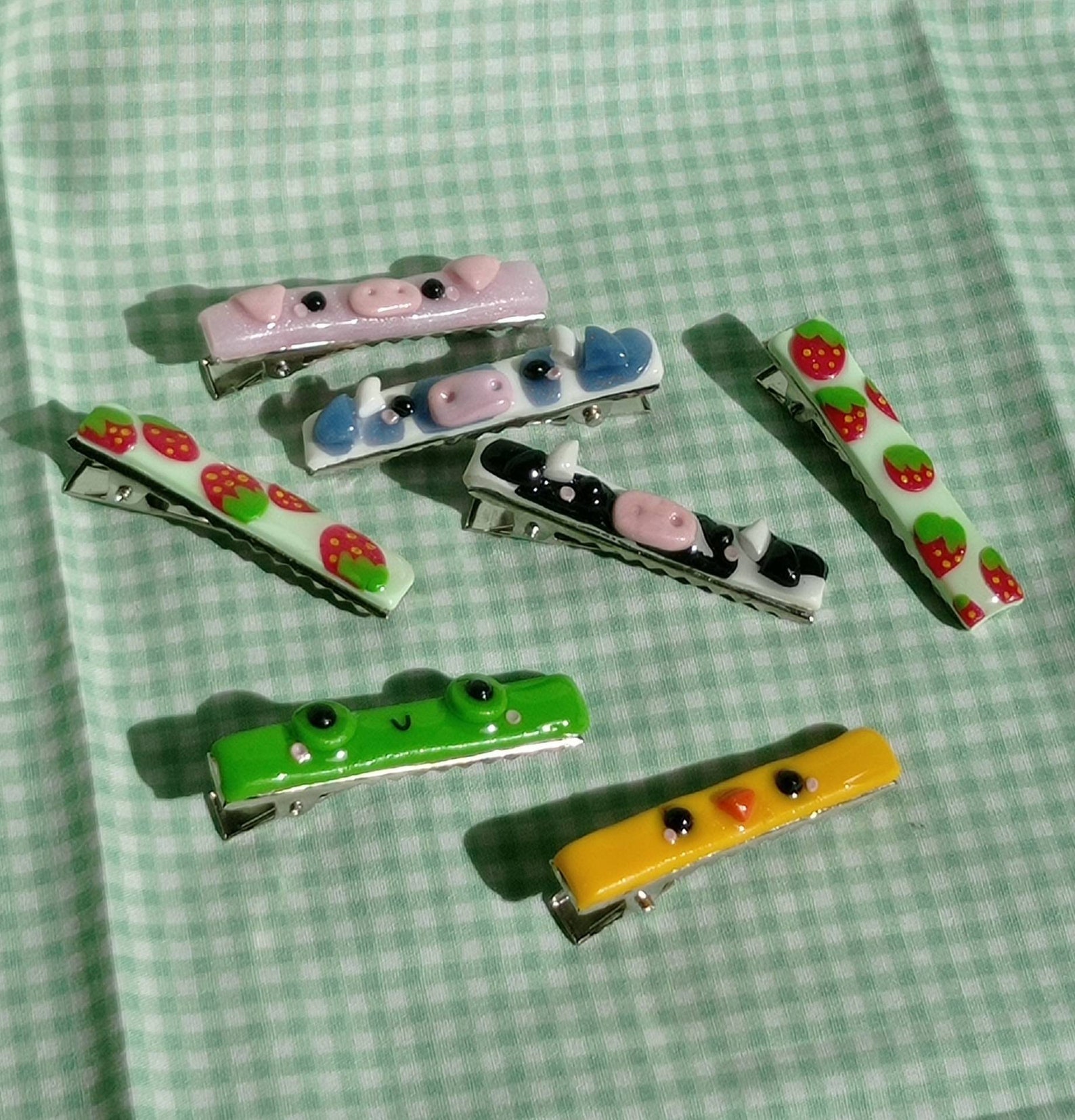 Handmade Polymer Clay Cute Animal Hair Clips Barrets Clips - Etsy