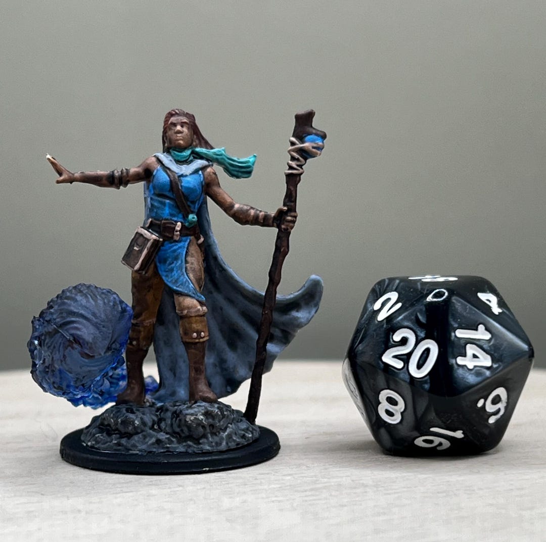 Female Human Wizard, Hand Painted Dungeons and Dragons Miniature - Etsy