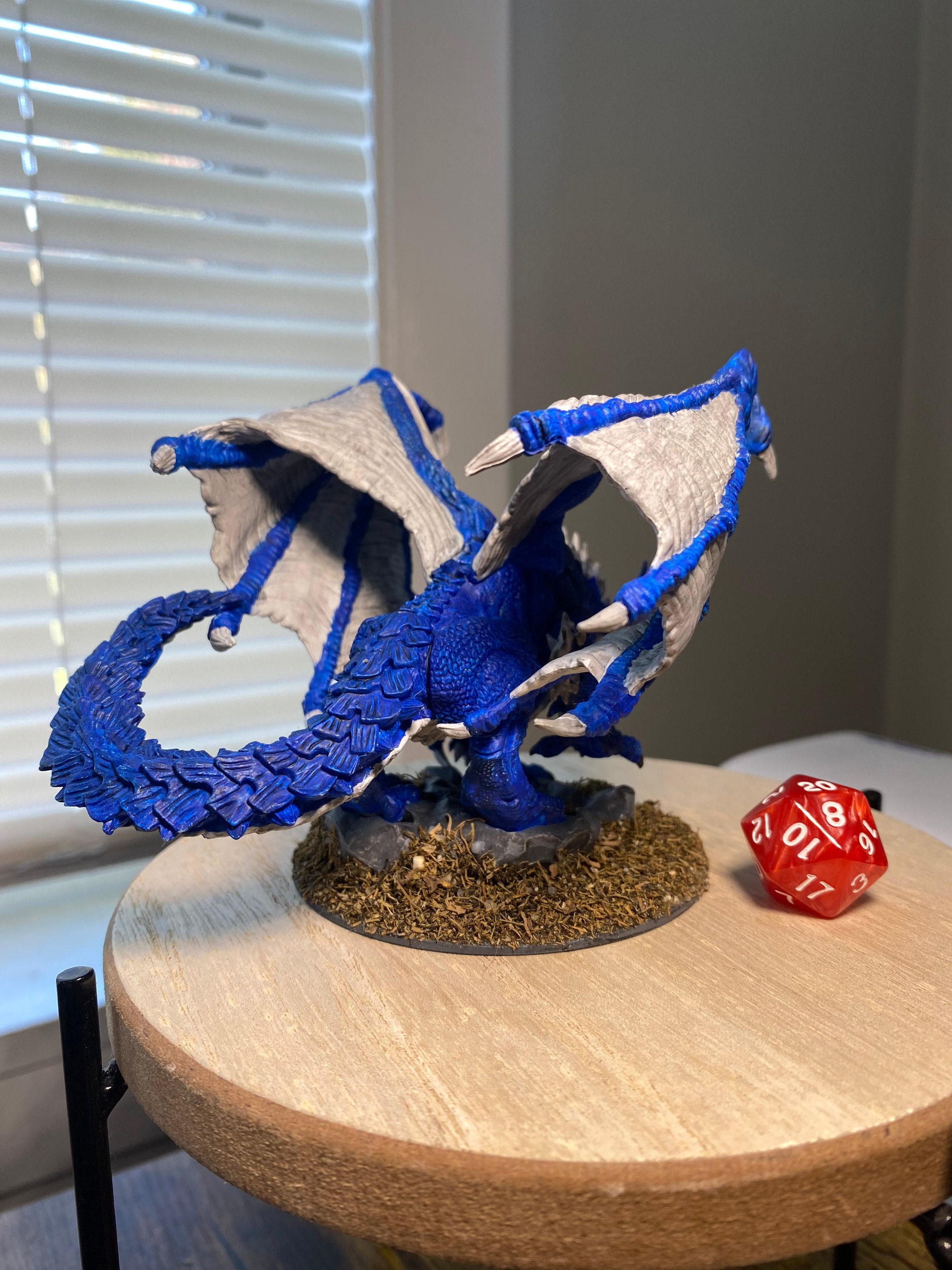 Young Blue Dragon Hand Painted Dungeons and Dragons Miniature - Etsy