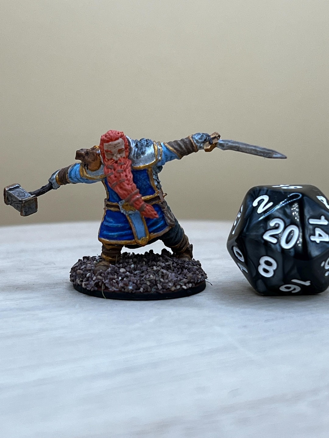 Male Dwarf Fighter, Hand Painted Dungeons and Dragons Miniature ...