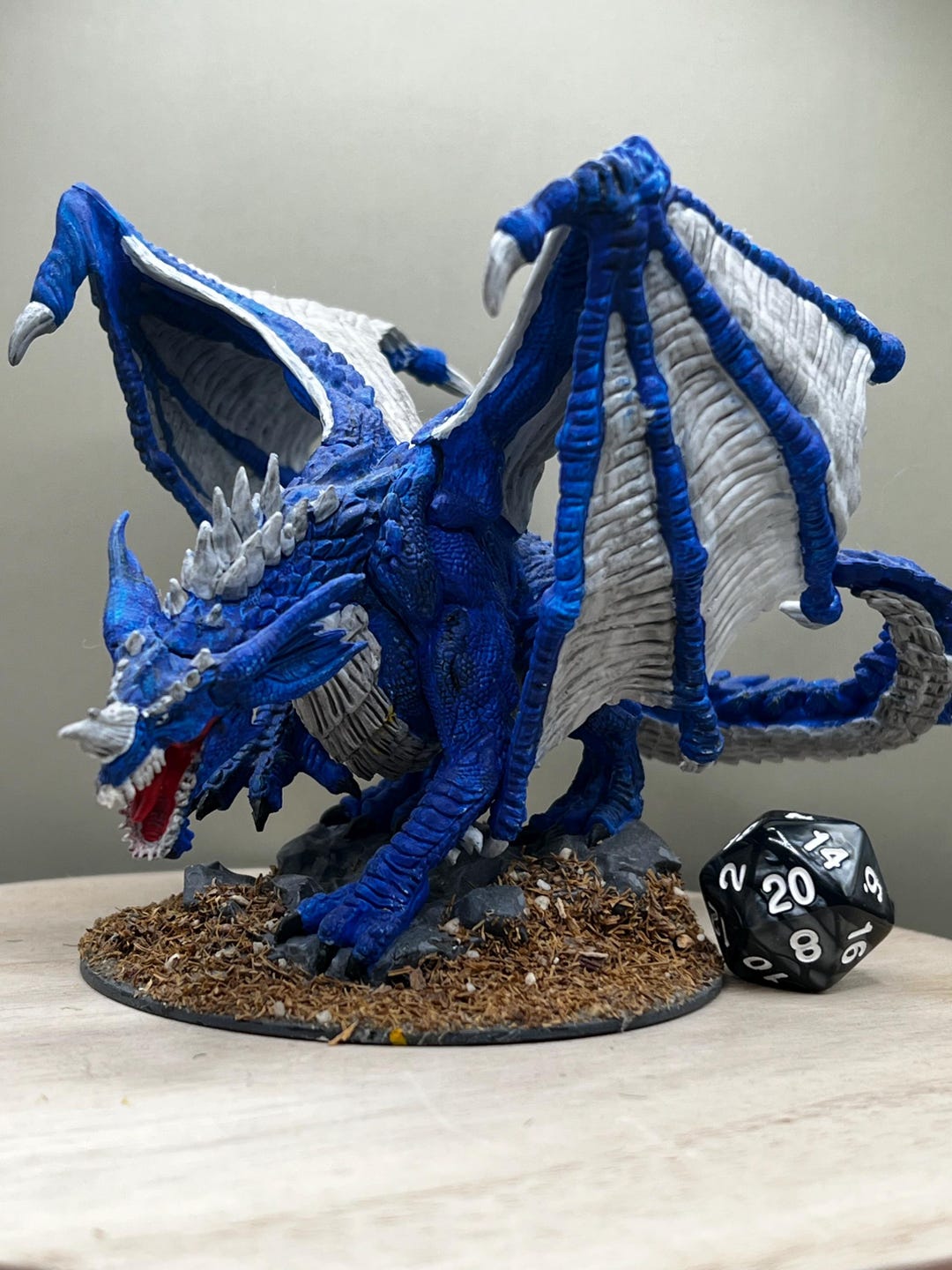 Young Blue Dragon, Hand Painted Dungeons and Dragons Miniature - Etsy