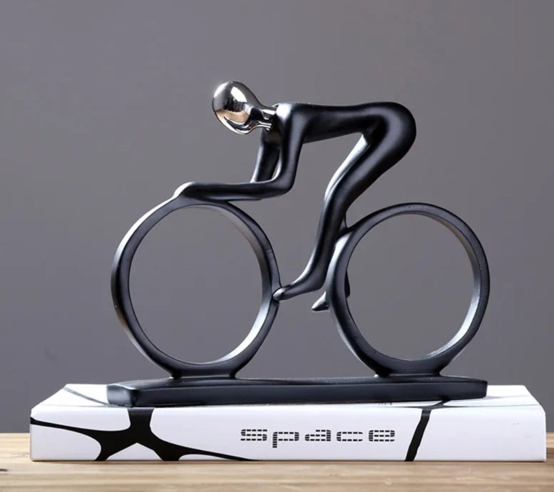 Cycling Figurine Statue Abstract Art Champion Bicycle Cyclist Sculpture ...