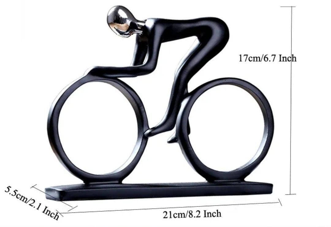 Cycling Figurine Statue Abstract Art Champion Bicycle Cyclist Sculpture ...
