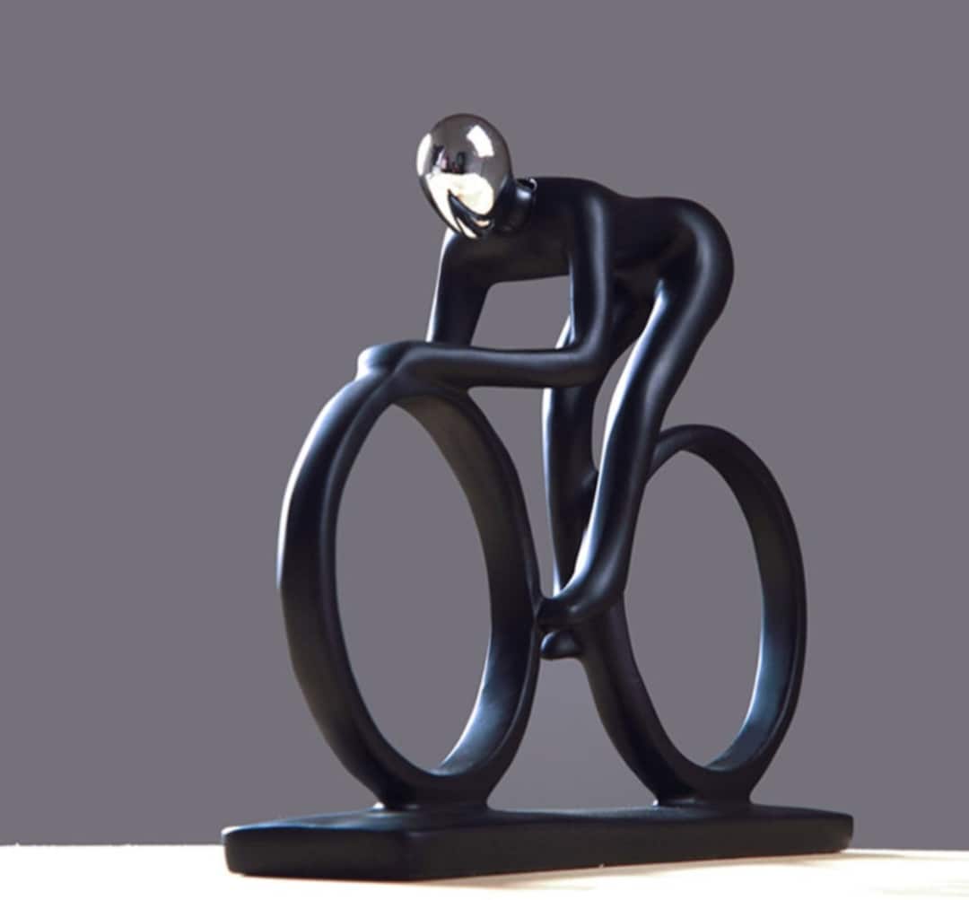 Cycling Figurine Statue Abstract Art Champion Bicycle Cyclist Sculpture ...