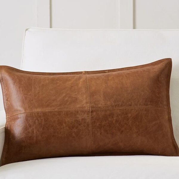 Leather Pillow - Etsy