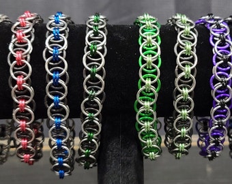 Stretch Helm Weave Chainmail Bracelet - Etsy