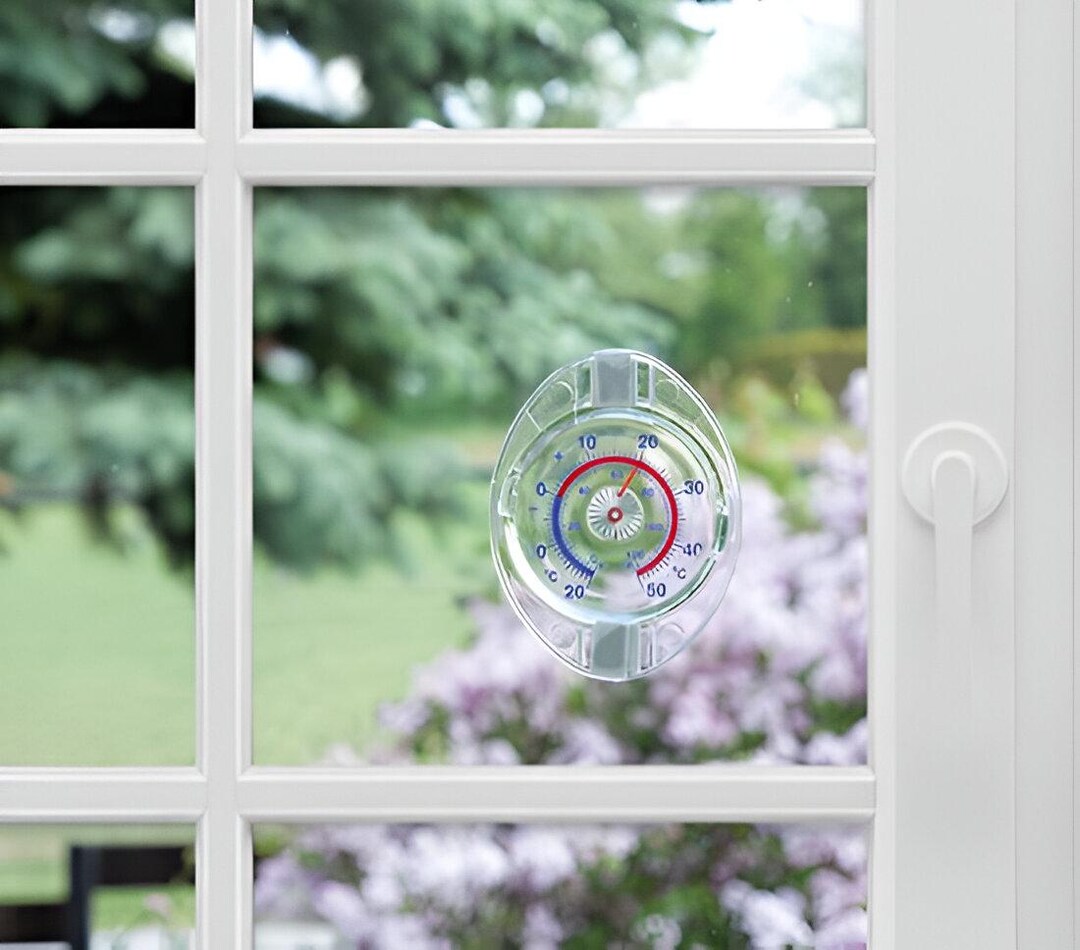 Weatherproof Window Thermometer: Fahrenheit & Celsius, Measures Outside ...
