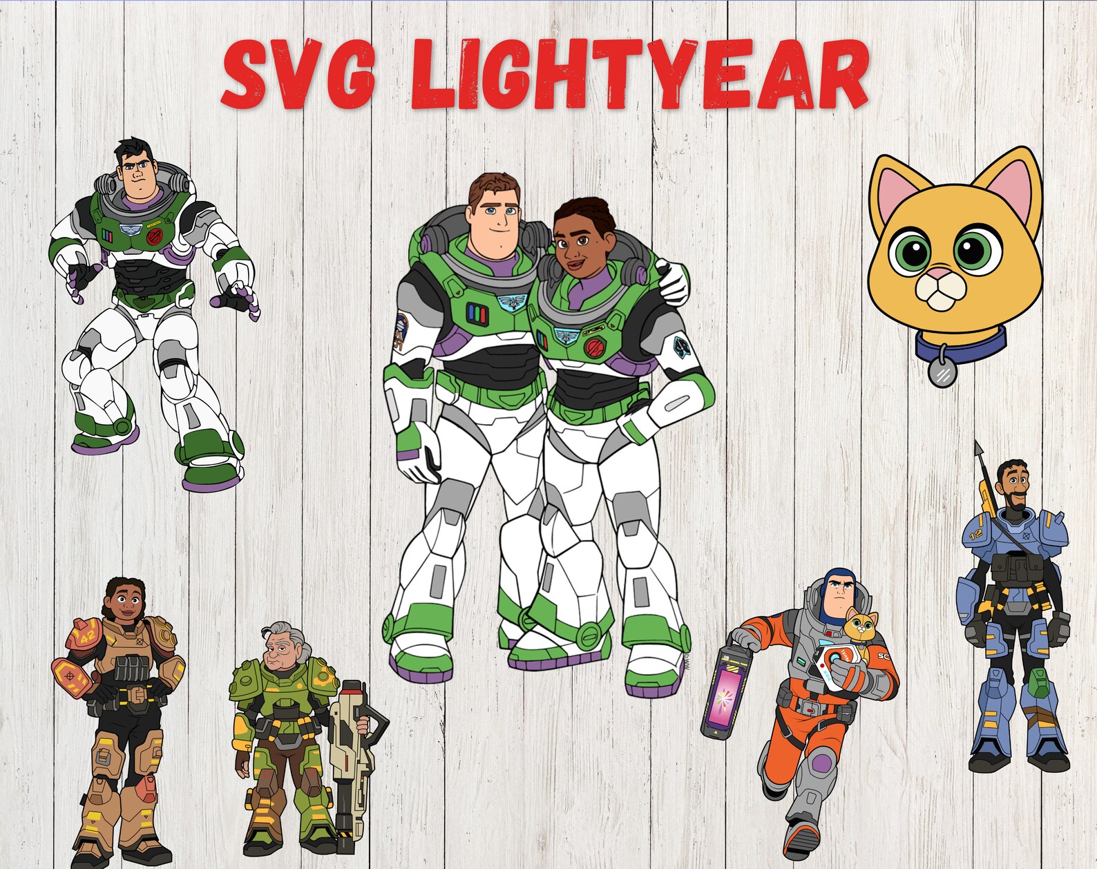 Lightyear SVG Layered Images Clipart Printables Sublimation - Etsy