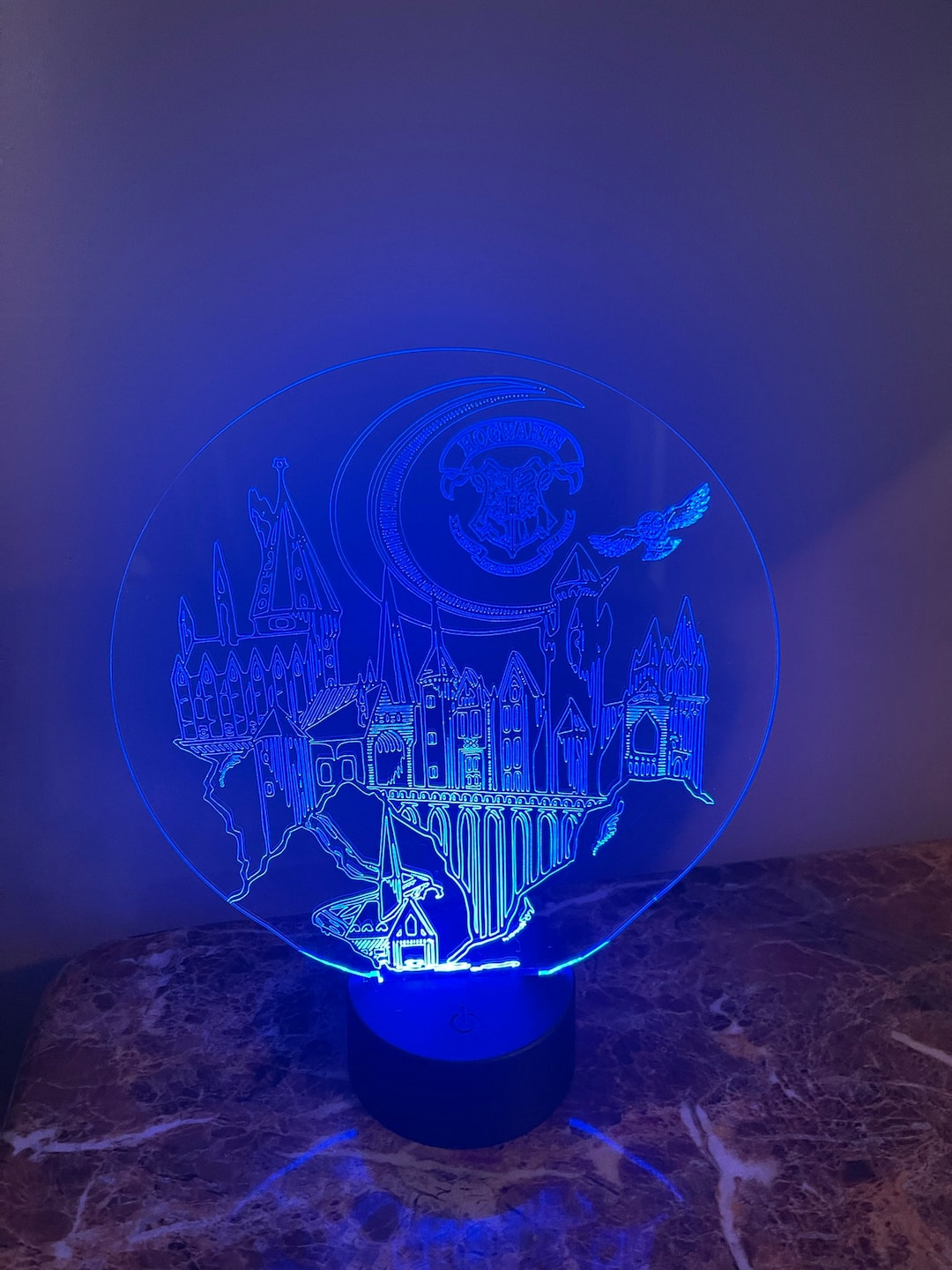 Acrylic Hogwart Light With LED Base - Etsy