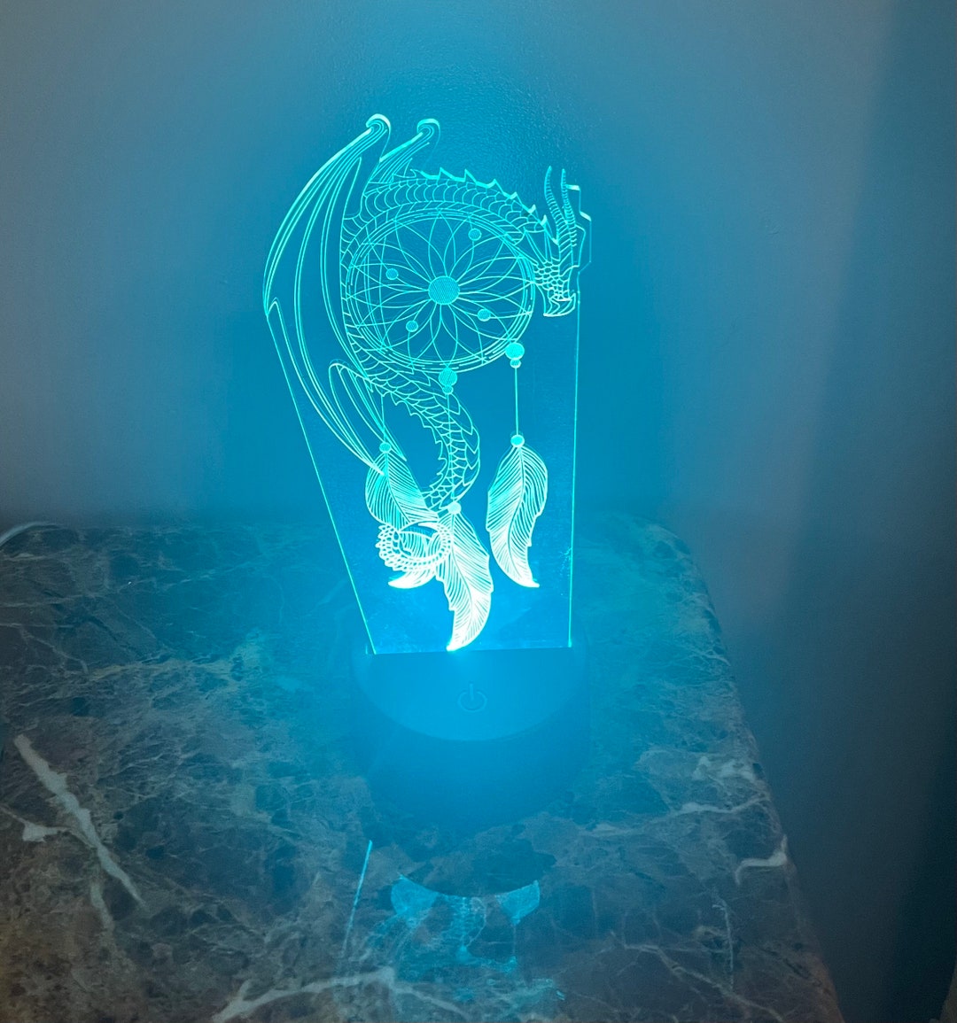 Acrylic Catcher Light With LED Base - Etsy