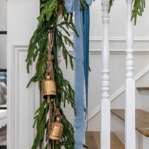 Bellsvilla Garland 4 Cow Bells Large Cluster on Rope Rustic, Vintage ...