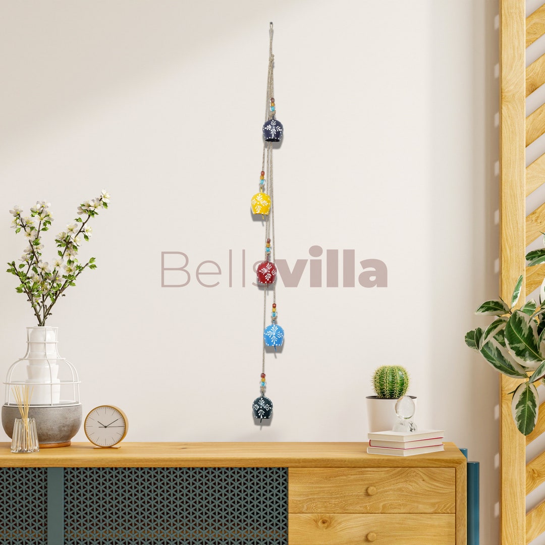 Bellsvilla Metal 5 Bells String Handicrafts for Christmas Hanging Home ...
