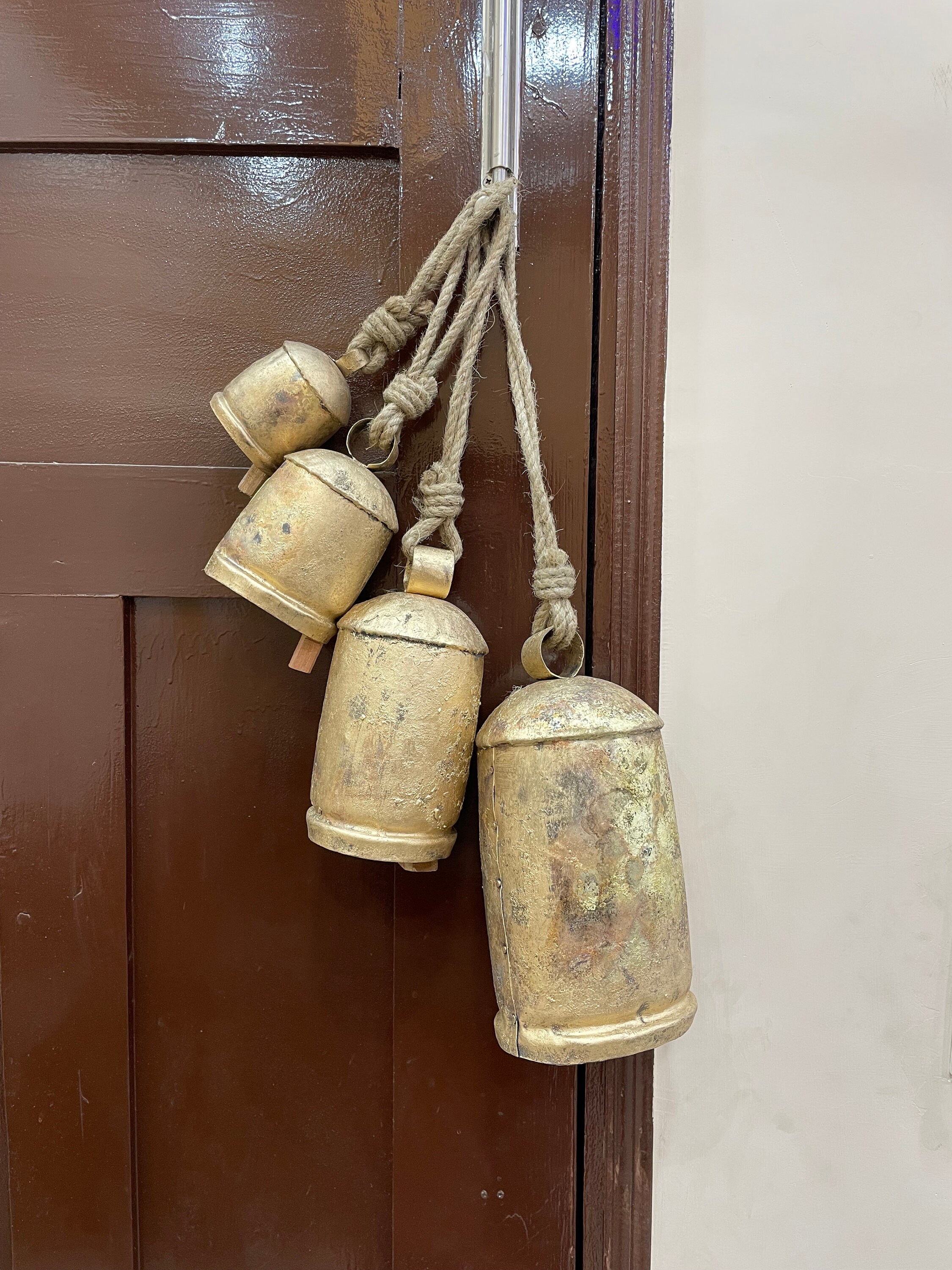 Bellsvilla Set of 4 Christmas Giant Harmony Cow Bells Big Vintage ...
