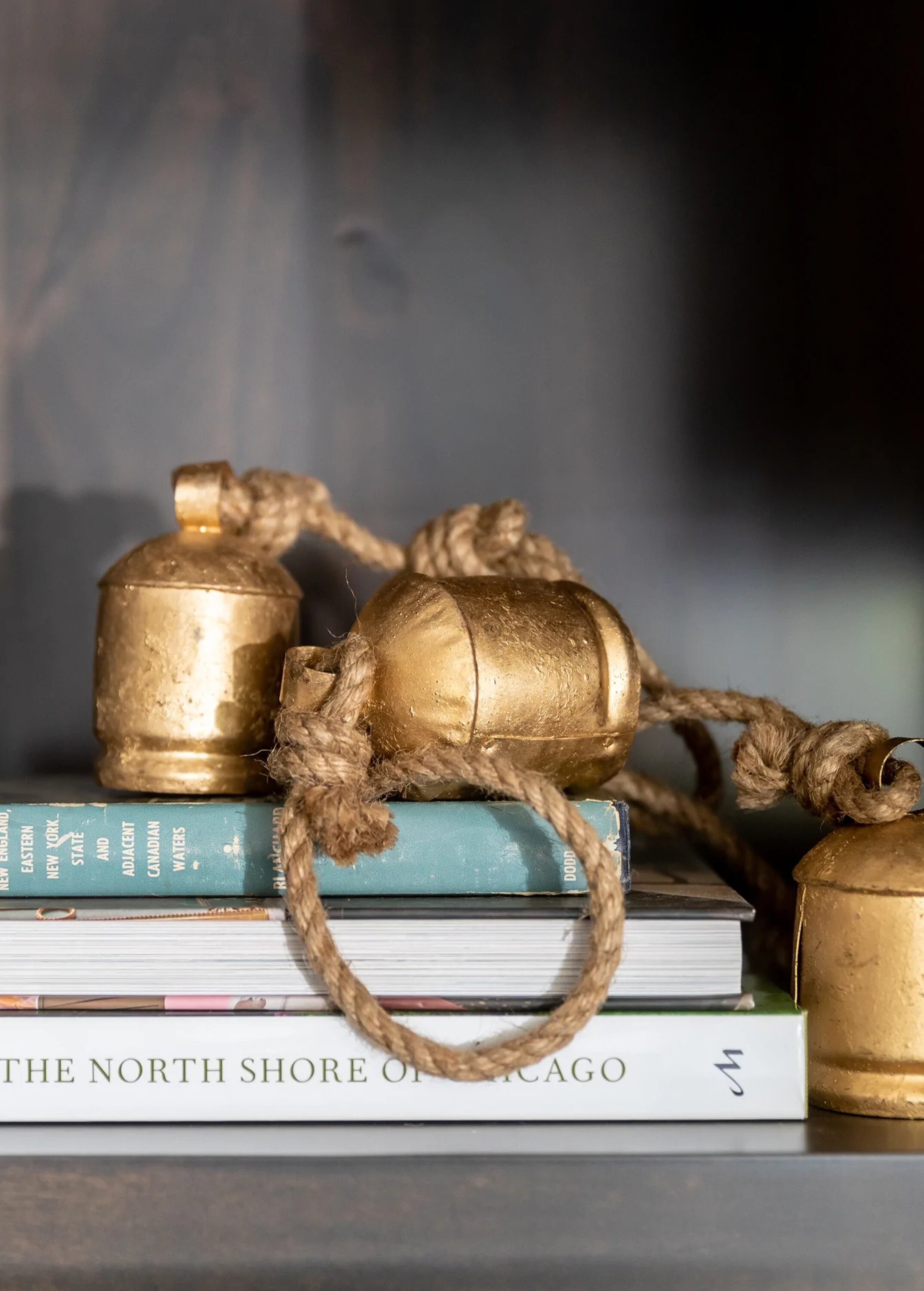 Bellsvilla Garland 4 Cow Bells Large Cluster on Rope Rustic, Vintage ...