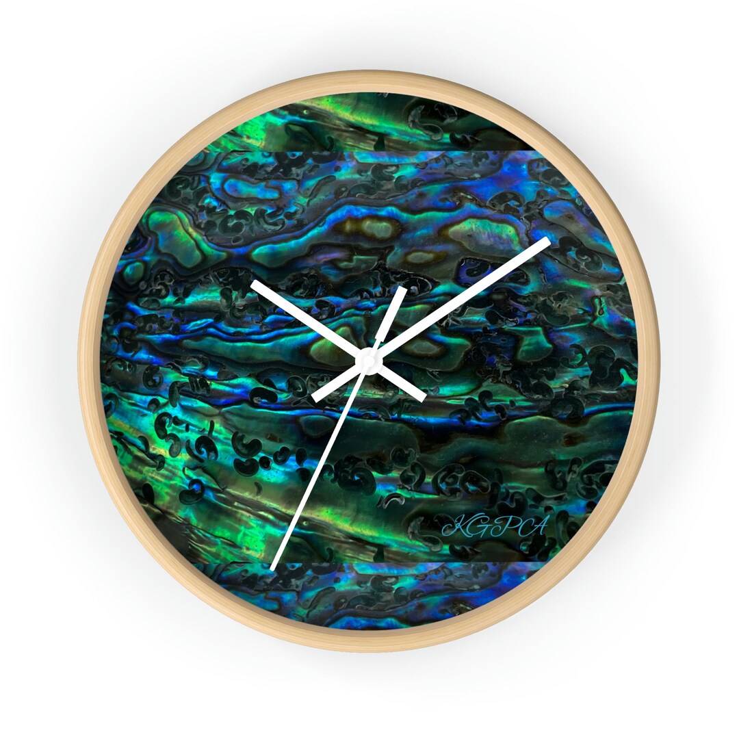 Wall Clock, Abalone Shell Photo - Etsy