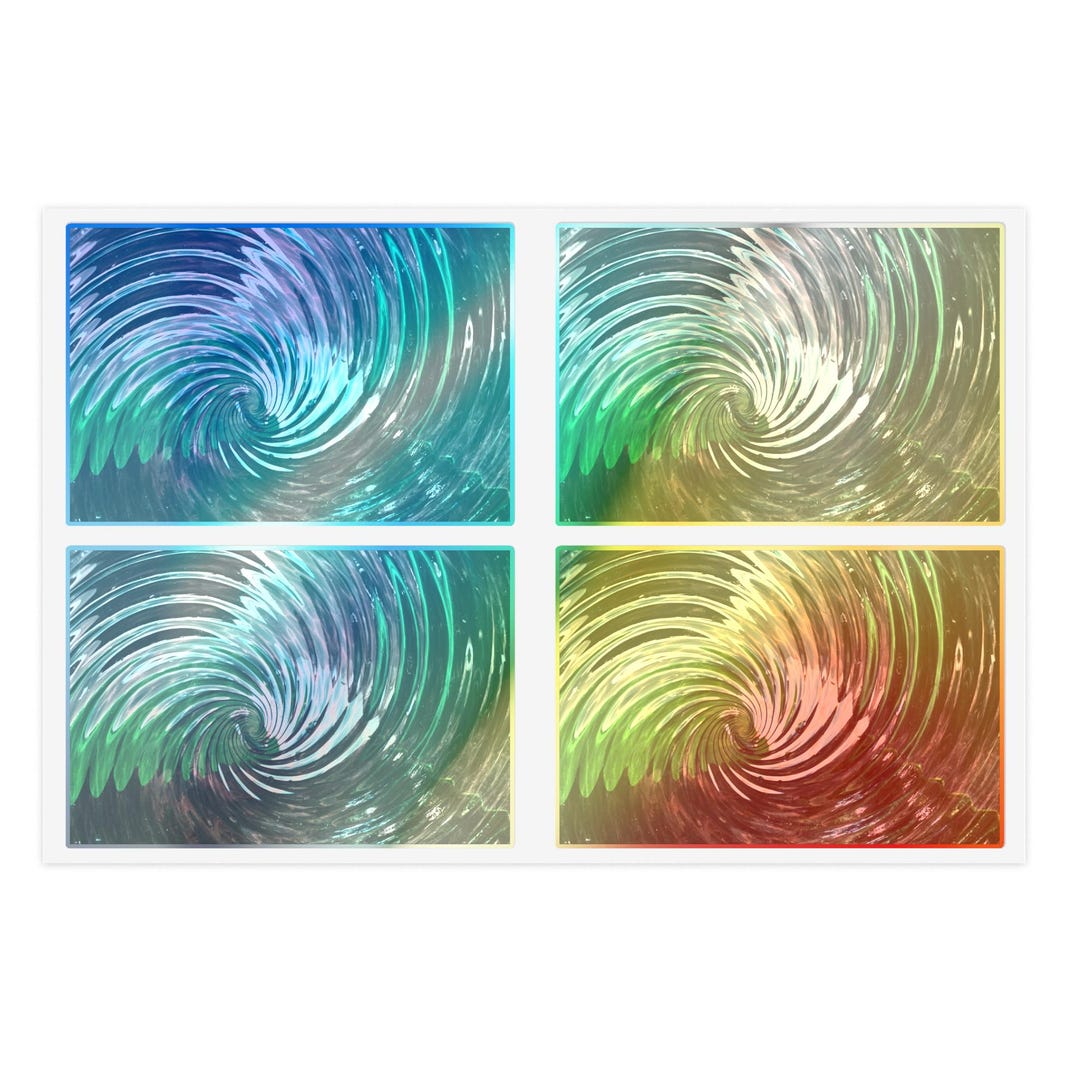 Iridescent Swirl Sticker Sheet - Etsy