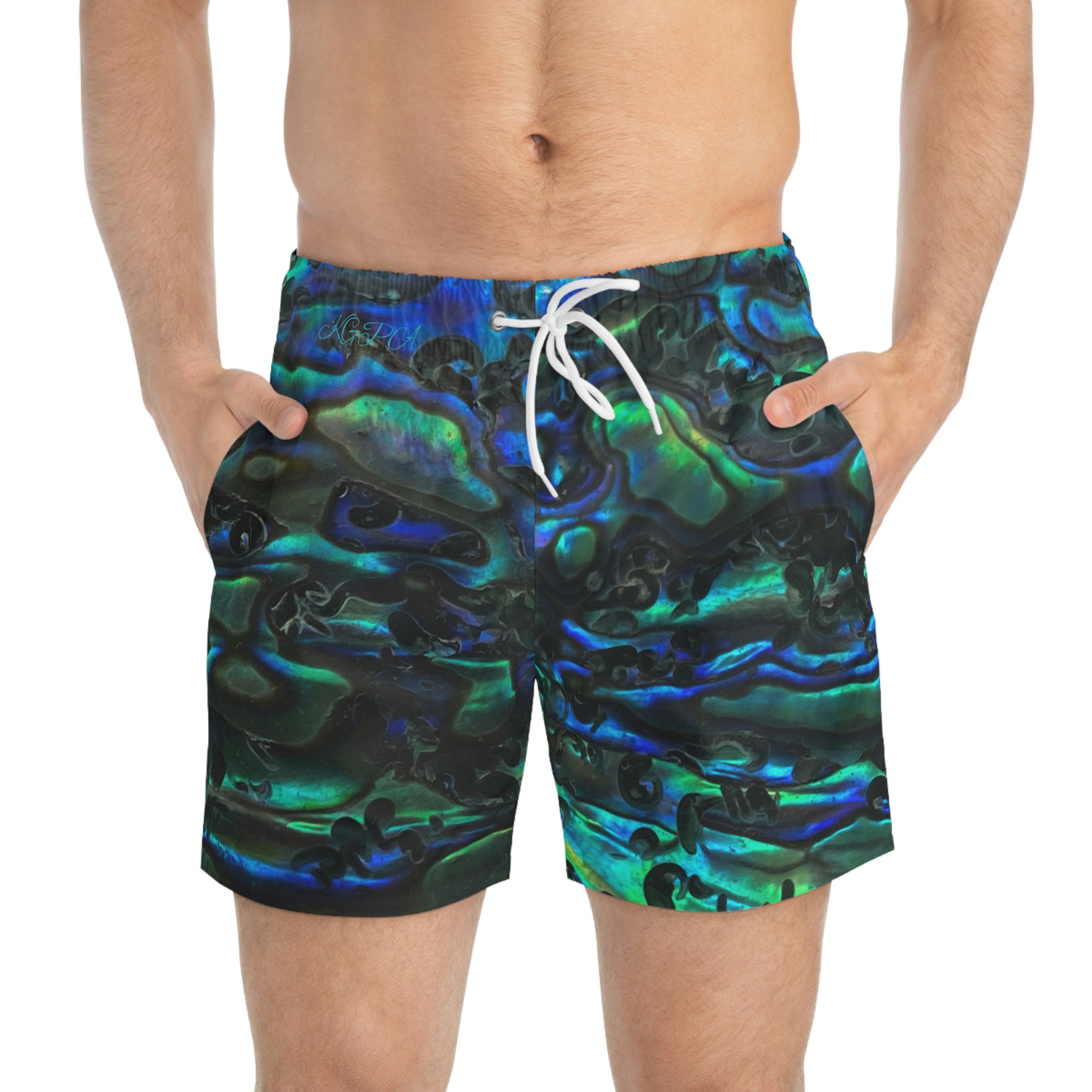 Swim Trunks, Abalone Shell Design - Etsy