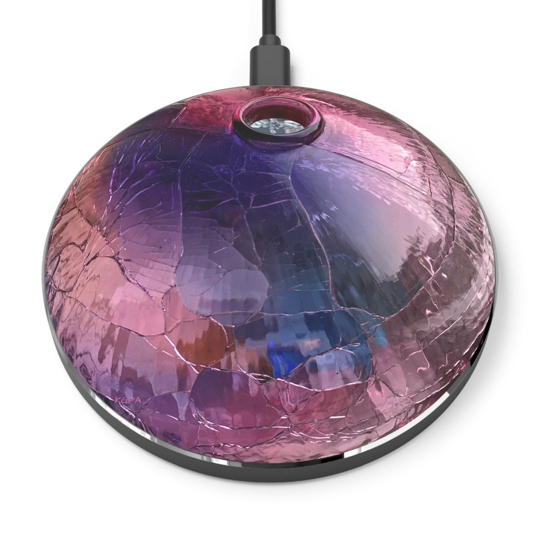 Wireless Charger. Purple Glass Sphere. - Etsy