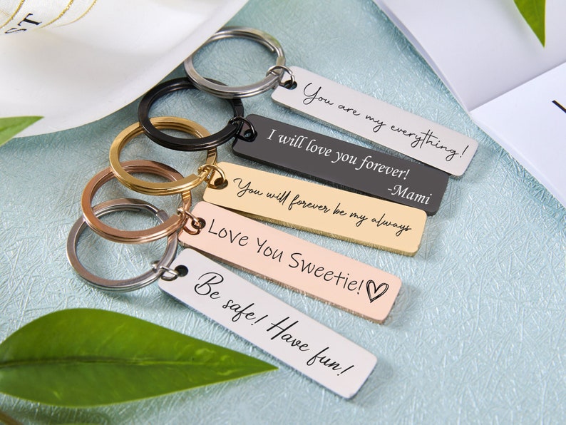 Stainless Steel Keychain,custom Engraved Key Chain Personalized Key ...