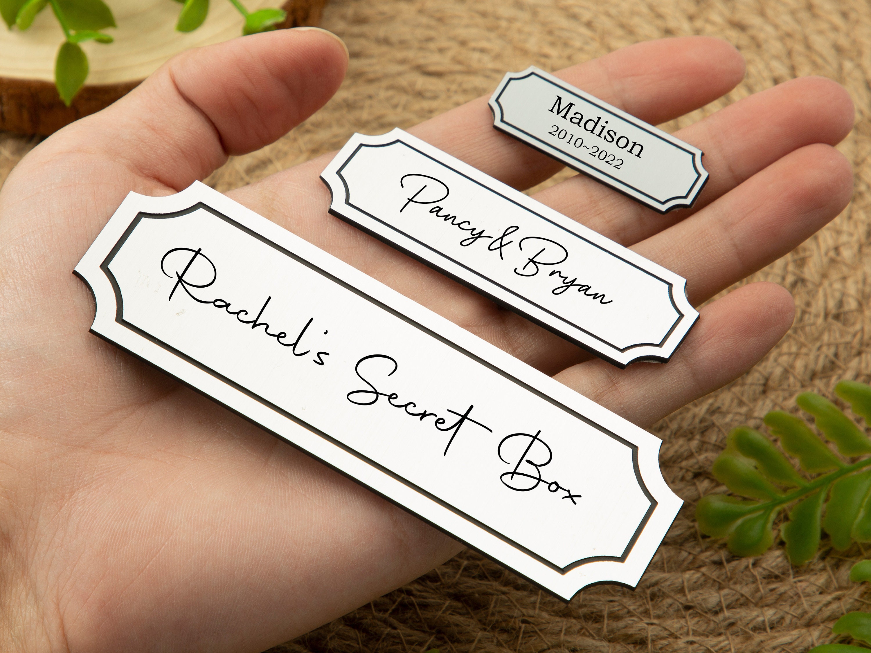 Personalized Brass Plate Custom Name Plate Engraved Brass Plate Name ...