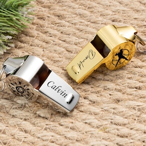 Personalized Whistle Necklace,custom Sports Whistle,personalized Coach ...