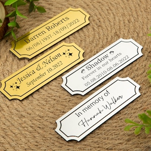 Personalized Brass Plate Custom Name Plate Engraved Brass Plate Gold ...