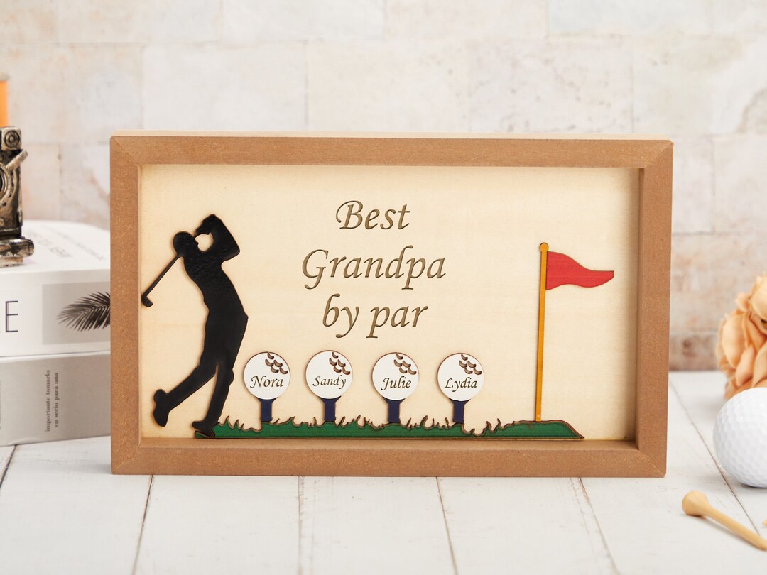 Wooden Golf Sign,best Dad by Par Sign,personalized Gift for Husband ...