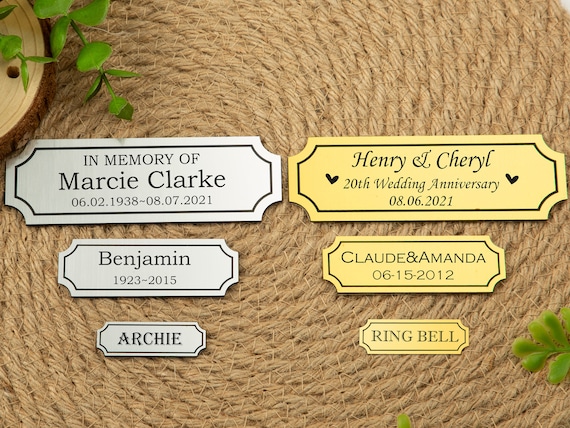 Personalized Brass Plate Custom Name Plate Engraved Brass - Etsy