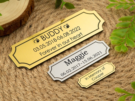 Personalized Brass Plate Custom Name Tagmemory Brass Plate - Etsy