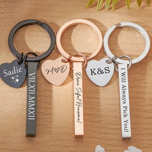 Drive Safe Keychain Personalized Keychain Metal Keyring Bar Keychain ...