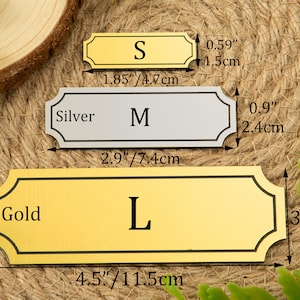 Personalized Brass Plate Custom Name Plate Engraved Brass Plate Gold ...