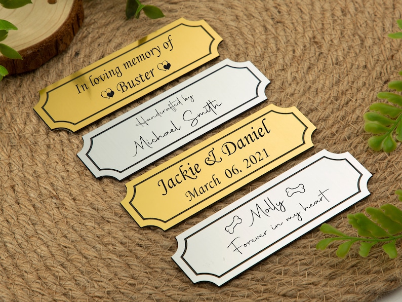 Personalized Brass Plate Custom Name Plate Engraved Brass - Etsy