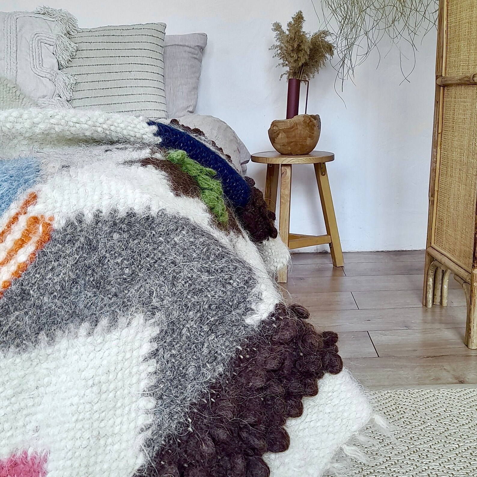 Wool Blanket in Queen Size Natural Sheep Wool Throw Blanket - Etsy