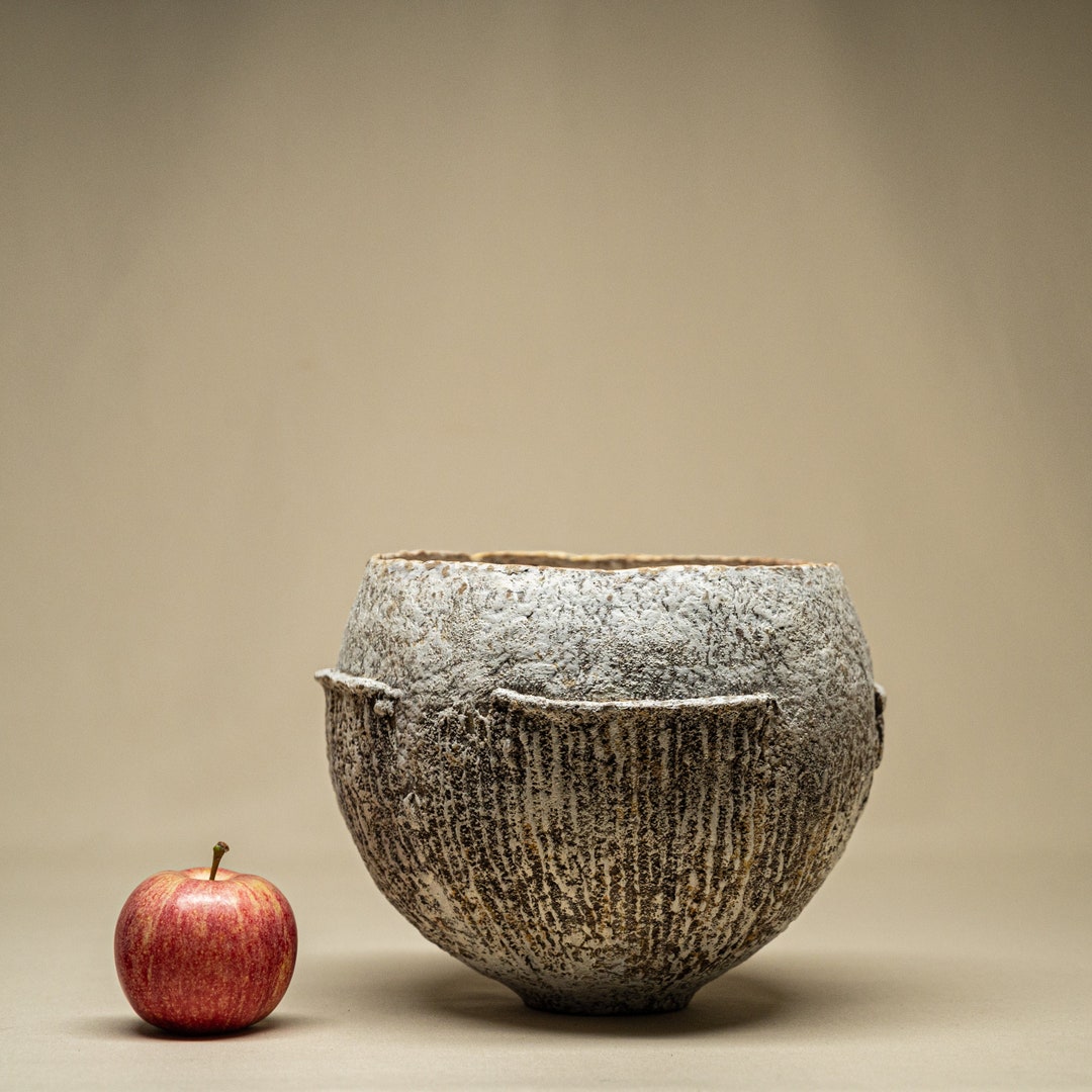 Handmade Paper Clay Bowl: Wabi Sabi Vessel, Modern Farmhouse Table ...
