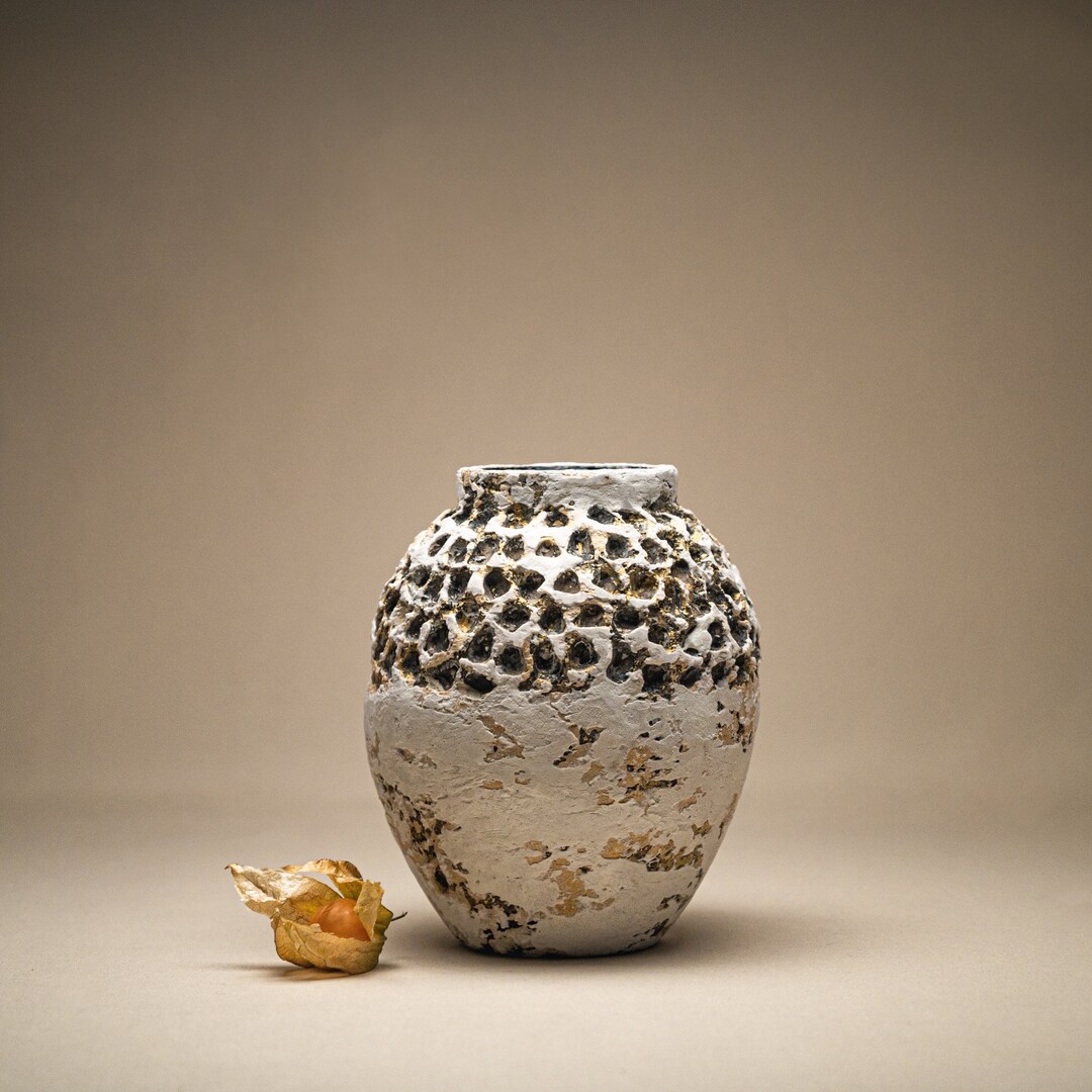 Paper Mache Boho-chic Vase – Handmade Elegance, Wabi Sabi Charm With ...