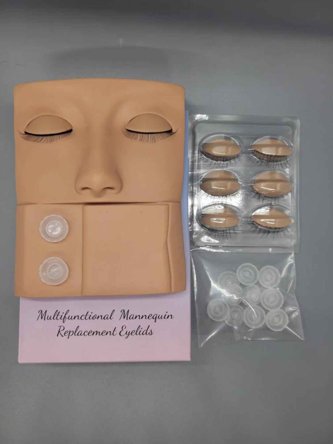 Eyelash Extension Mannequin Practice Lashes Business Brows Skin Makeup ...