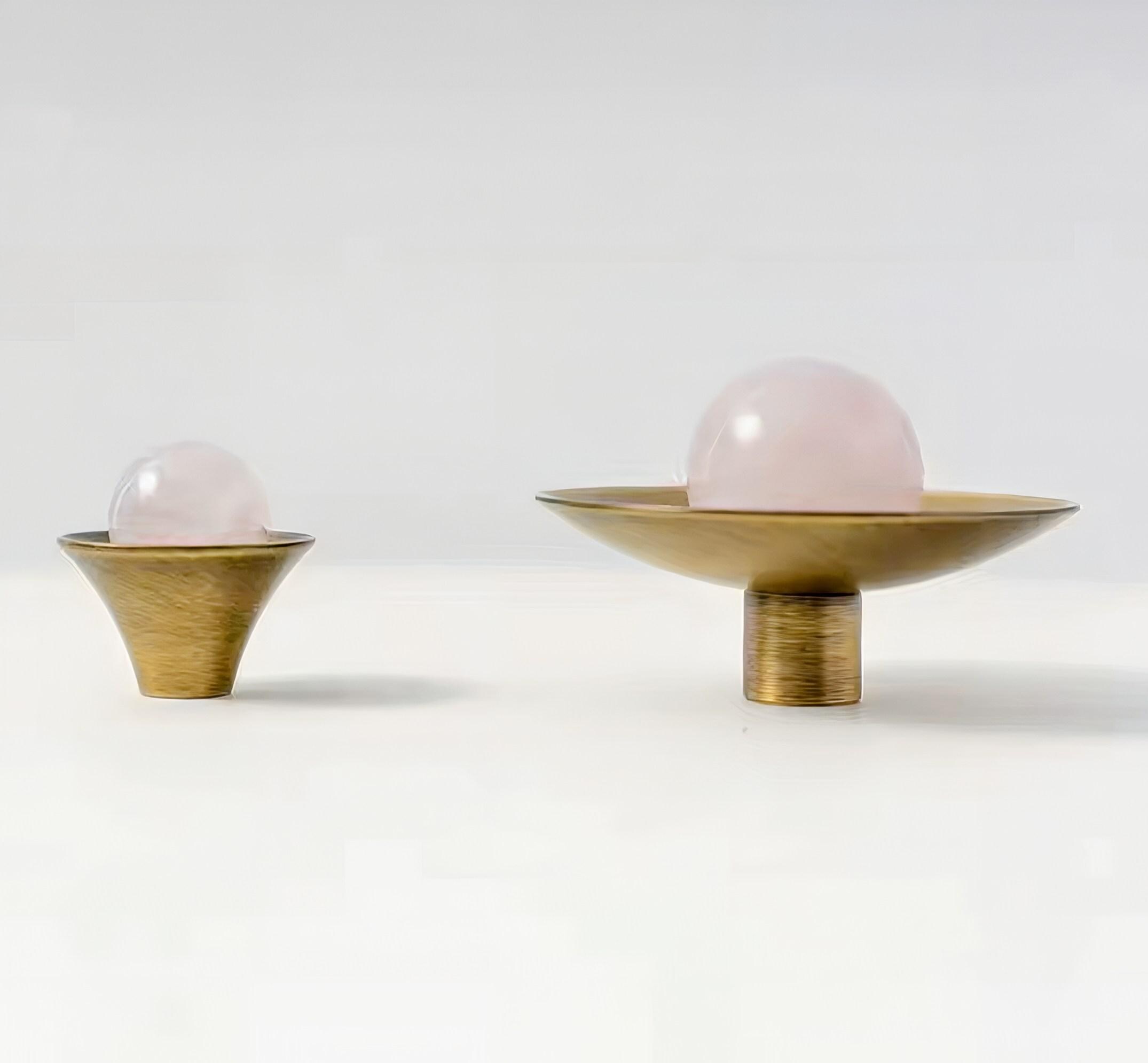 Atomic Style Bronze and Gemstone Drawer Handle: Mid-century Modern ...