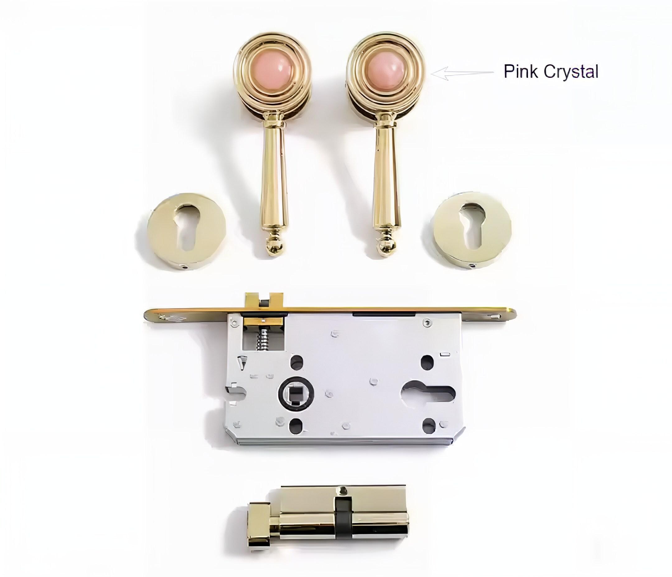 Luxury Crystal Interior Door Mortise Lock Handle Set/luxury Interior ...