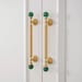 Green Jade Brass Cabinet Handle: Geometric Bar Drawer Pull - Etsy