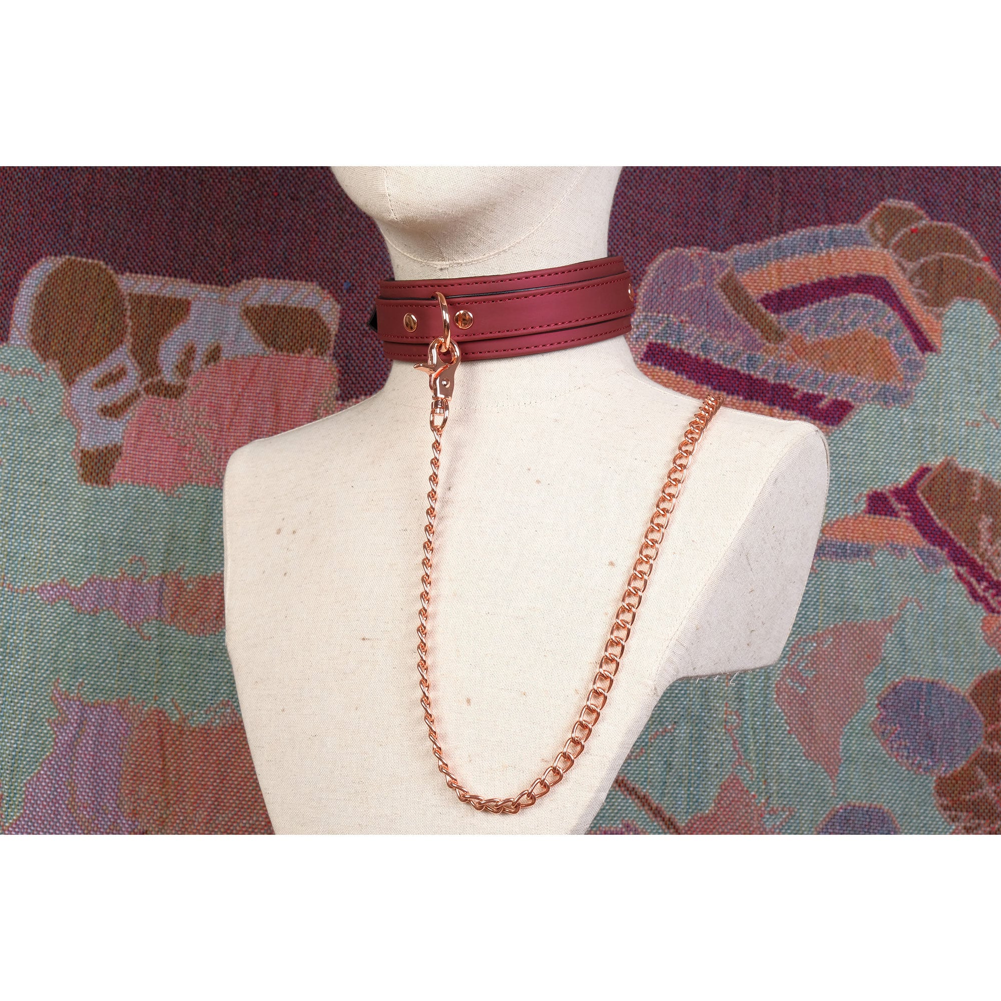 Lockable Collar/bdsm Collar and Leash/red Leather Collar and Lock/slave ...